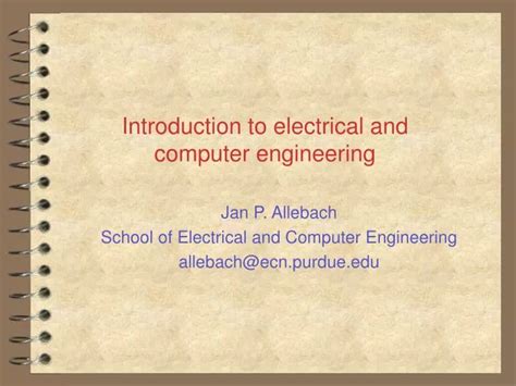 PPT Introduction To Electrical And Computer Engineering PowerPoint Presentation ID