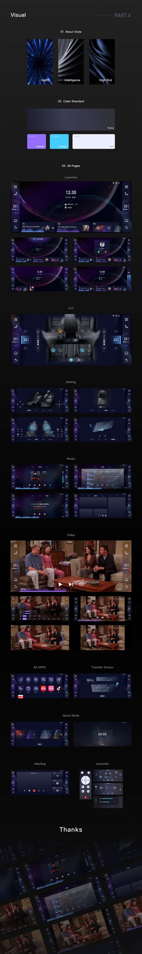 后舱娱乐屏 Hmi Designamberux 站酷zcool
