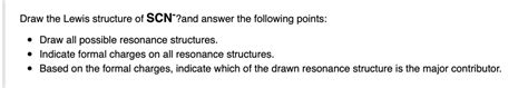 Solved Draw The Lewis Structure Of Scn And Answer The Following