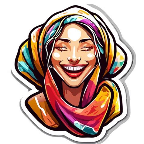Premium Vector Beautiful Smiling Princess With Hair Scarf Hand Drawn