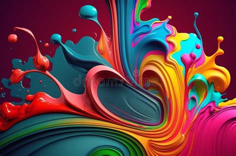 Abstract Color Splash Background Paint Splashes Painting Concept