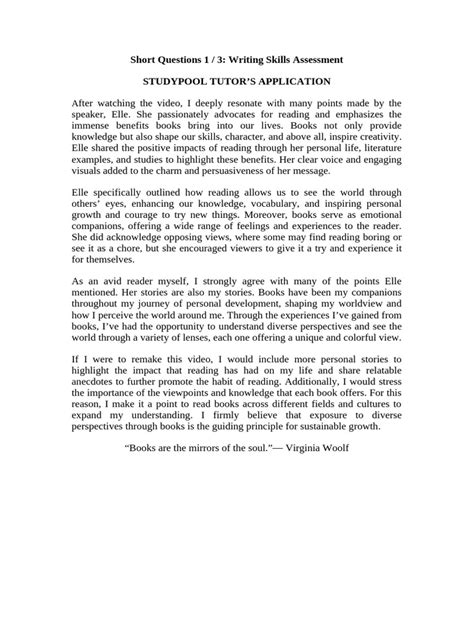 Studypool Tutors Application Pdf