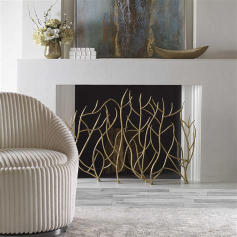 Экран для камина Gold Branches 18796 - купить в Москве по цене 102610 ...