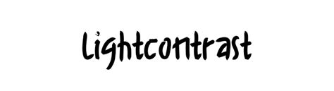 Light Contrast Font