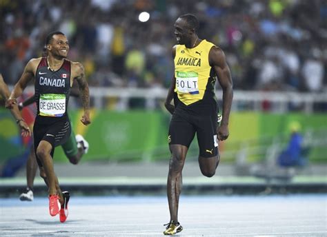 Rio 2016 Bolt E De Grasse Sorridenti Al Traguardo I 200m Come Una
