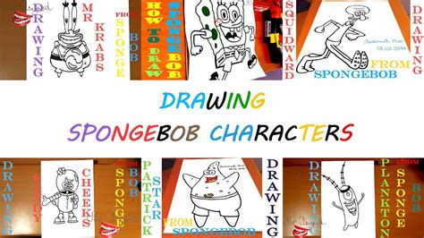 How To Draw Spongebob Characters Step By Step Easy Sandy Plankton Spongebob Krabs Patrick