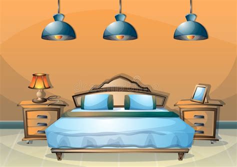 Cartoon Vector Illustration Interior Bedroom Stock Vector