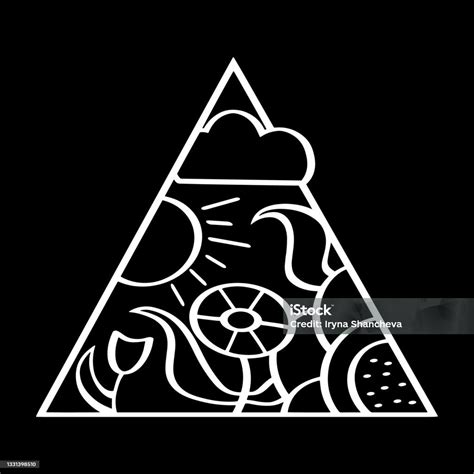 트레글에 자연을 낙서 색칠 공부 책 페이지 Vecter 스톡 일러스트레이션 Eps 10 Sacred Geometry에 대한 스톡