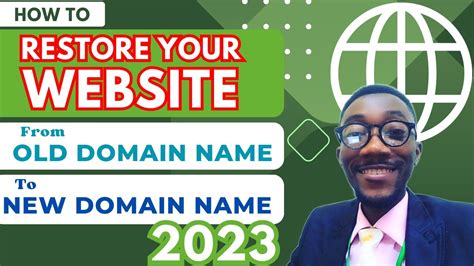 How To Restore Your Website From Old Domain Name To New Domain Name Youtube