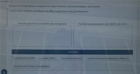 Solved 19 ﻿of 19fructose 26 Bisphosphate Is Regulated By