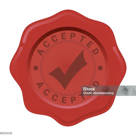 레드 허용 왁스 인감 스탬프 체크 마크 아이콘 벡터 일러스트 레이 션과 스티커 동의에 대한 스톡 벡터 아트 및 기타 이미지 동의 승인 인장 Istock