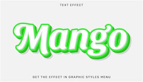 Premium Vector Mango Editable Text Effect In 3d Style