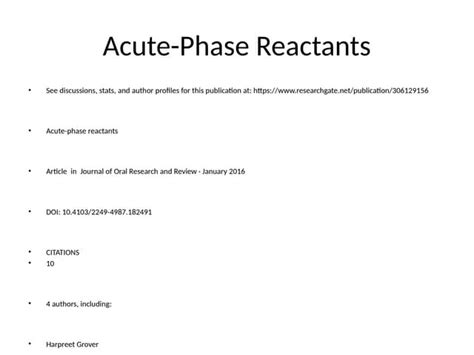 2016acutephasereactants Recreated Pptx