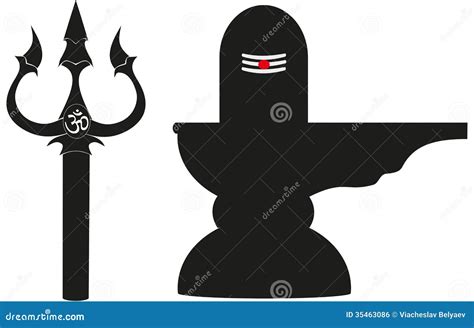 Trishul And Lingam Stock Illustration Illustration Of Hinduism 35463086