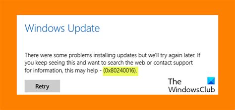fix 0x80240016 windows update error code