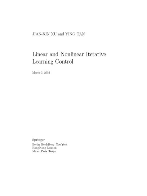 linear non linear iterative learning control pdf control theory