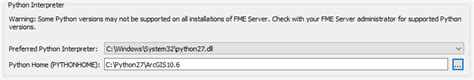 Using Arcpy In Python Caller In Fme 20191 Issues With Python Version