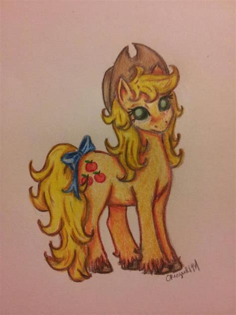 Safe Artist Okiegurl Applejack Traditional Art Derpibooru