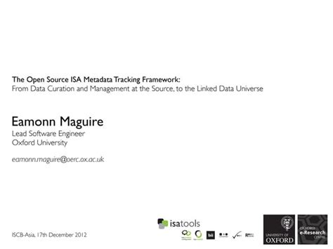 eamonn maguire the open source isa metadata tracking framework from