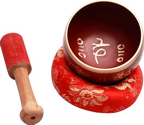 Om Mani Padme Hum Tibetan Buddhist Singing Bowl With Cushion Seat And