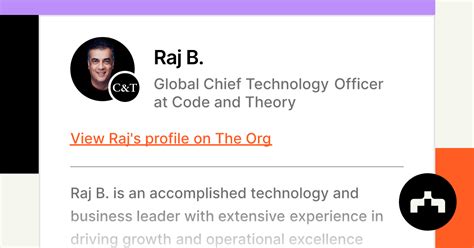 Raj B Global Chief Technology Officer At Code And Theory The Org