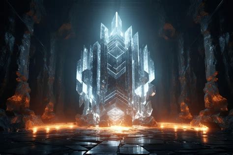 Premium Ai Image Ancient Crystal Matrix Resonating With The Echoes