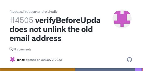 Verifybeforeupdateemail Does Not Unlink The Old Email Address · Issue