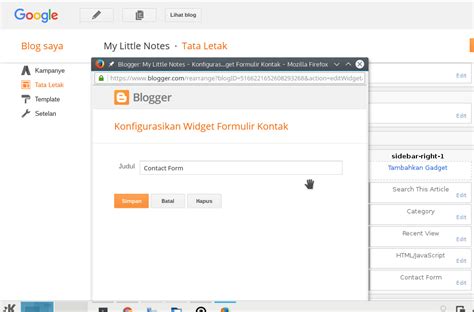 Create Simple Contact Form In Blogger Tuxnoob