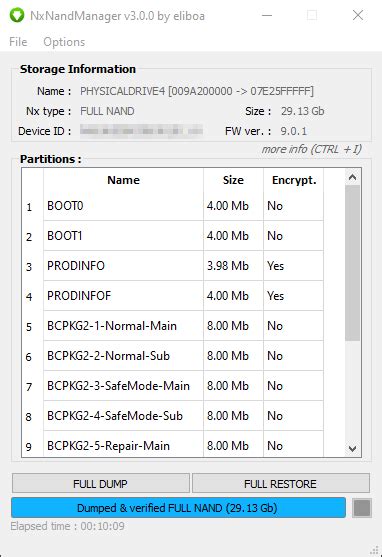 full dump emummc error 1016 · issue 5 · eliboa nxnandmanager · github