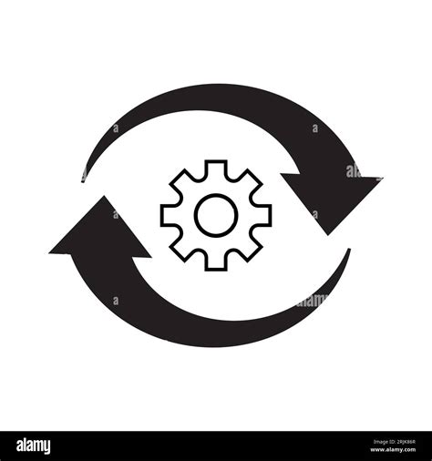 Arrow Refresh Update Icon Vector Illustration Flat Design Stock