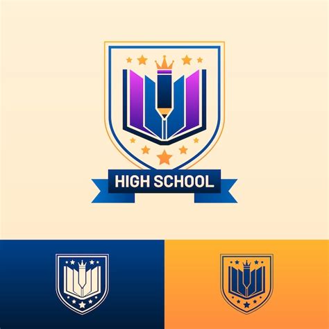 Création De Logo De Lycée Dégradé Vecteur Gratuite