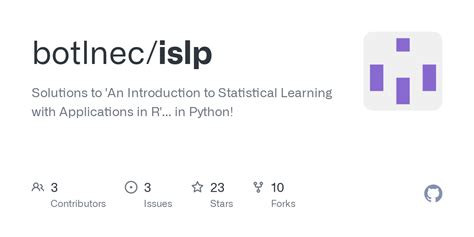Github Botlnec Islp Solutions To An Introduction To Statistical