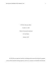 Module 2 SLP Docx Running Head BUSINESS ETHICS MODULE 2 SLP ETH 501