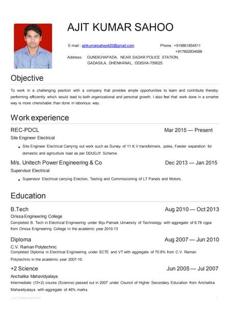 Ajit New Resume Pdf