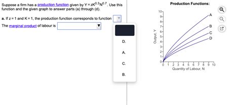 Solved Production Functions 10 Suppose A Firm Has A