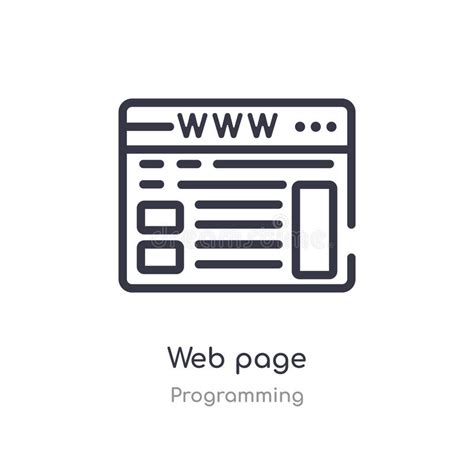 Outline Browser Vector Icon Isolated Black Simple Line Element Illustration From Blogger And