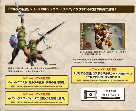 【mh4】「ゼルダの伝説」コラボ装備が作成できる、イベントクエスト モンハンをソロでクリアを目指す攻略日記