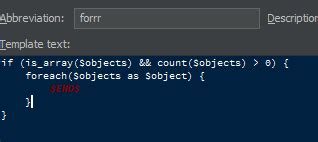 Phpstorm How To Get Variables To Appear In Php Storm Live Templates Stack Overflow