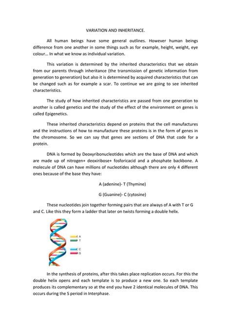 Variation And Inheritance Pdf