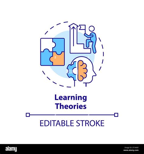 2d Customizable Line Icon Learning Theories Concept Stock Vector Image
