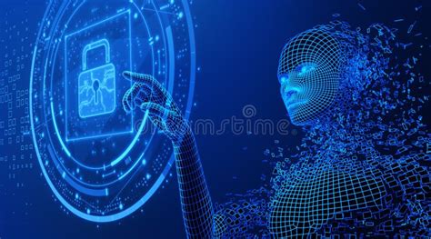 Cyber Security Data Protection Business Technology Privacy Concept 3d