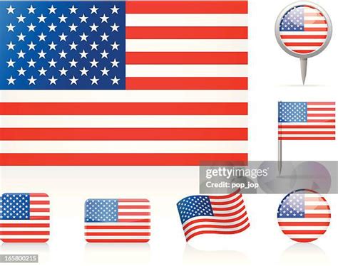 28 538 Flag Icons Usa High Res Illustrations Getty Images