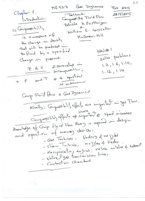 Pdf Lecture Notes Chapters1 5 Textbook Compressible Fluid Flow Patrick And William