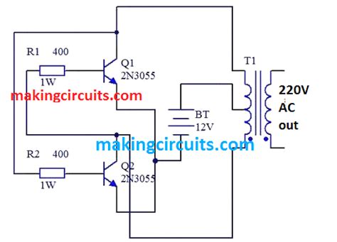 Simple Inverter Circuit Diagram IOT Wiring Diagram