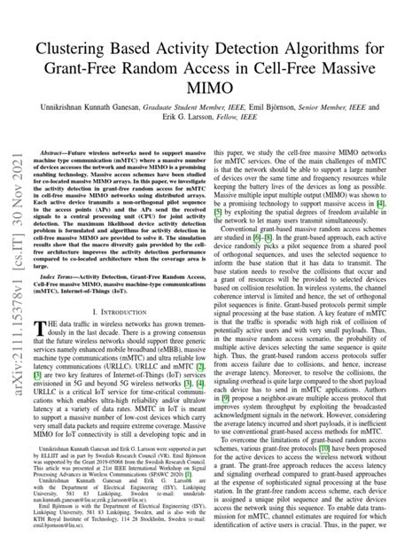 Clustering Based Activity Detection Algorithms For Grant Free Random Access In Cell Free Massive