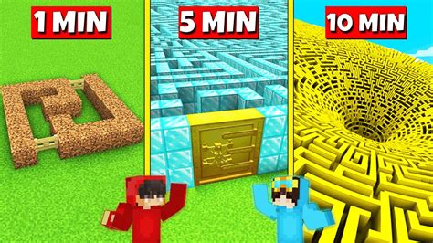 GIANT MAZE HOUSE BUILD BATTLE CHALLENGE In Minecraft NOOB VS PRO