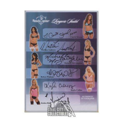 2008 Benchwarmer Lingerie Sextet Autographed Oversized Card Steel