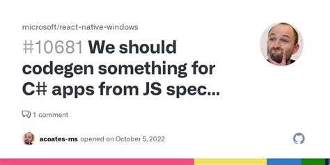 We Should Codegen Something For C Apps From JS Spec Files Issue