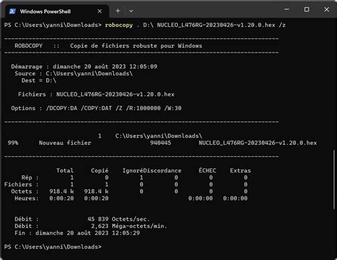 Installer Un Firmware Sous Windows Avec Robocopy