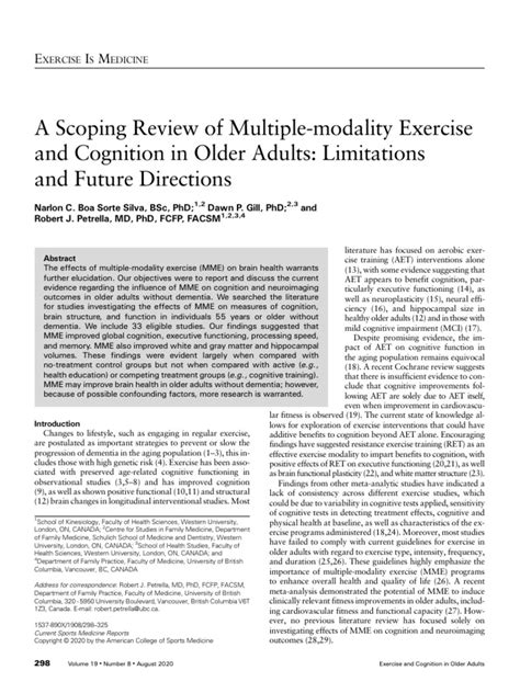 a scoping review of multiple modality exercise and 7 pdf clinical